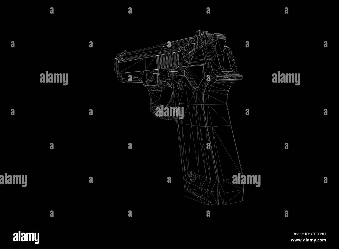 3D Gun in Motion. Nice 3D Rendering Stock Photo - Alamy