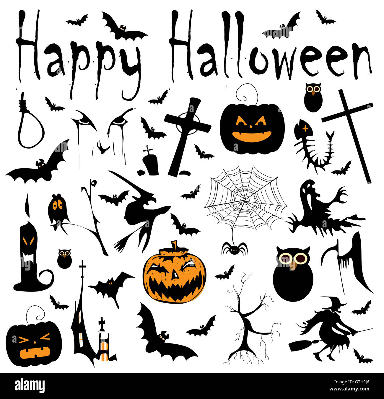 Halloween castle dark Cut Out Stock Images & Pictures - Alamy