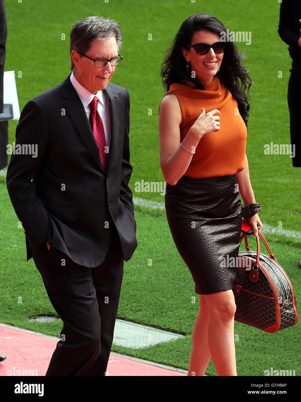 Linda Pizzuti with her husband Liverpool owner John W Henry during the ...