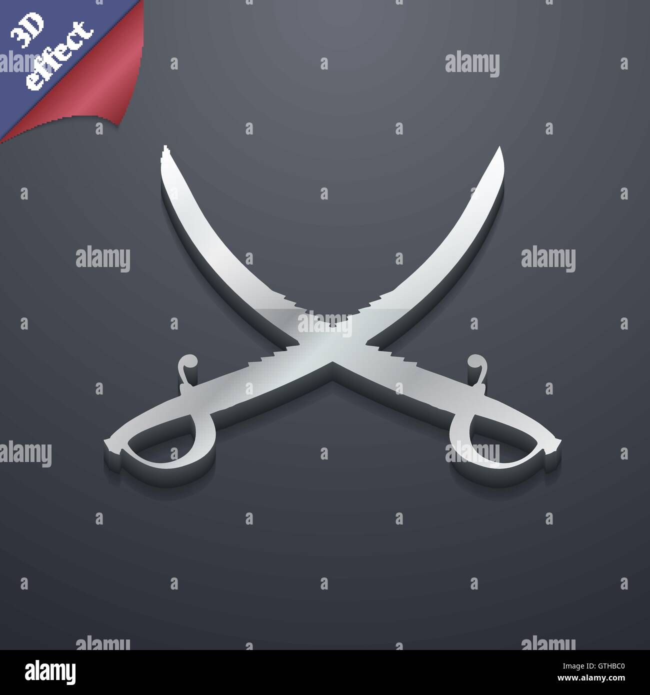 Crossed saber icon sign symbol Stock Vector Images - Alamy