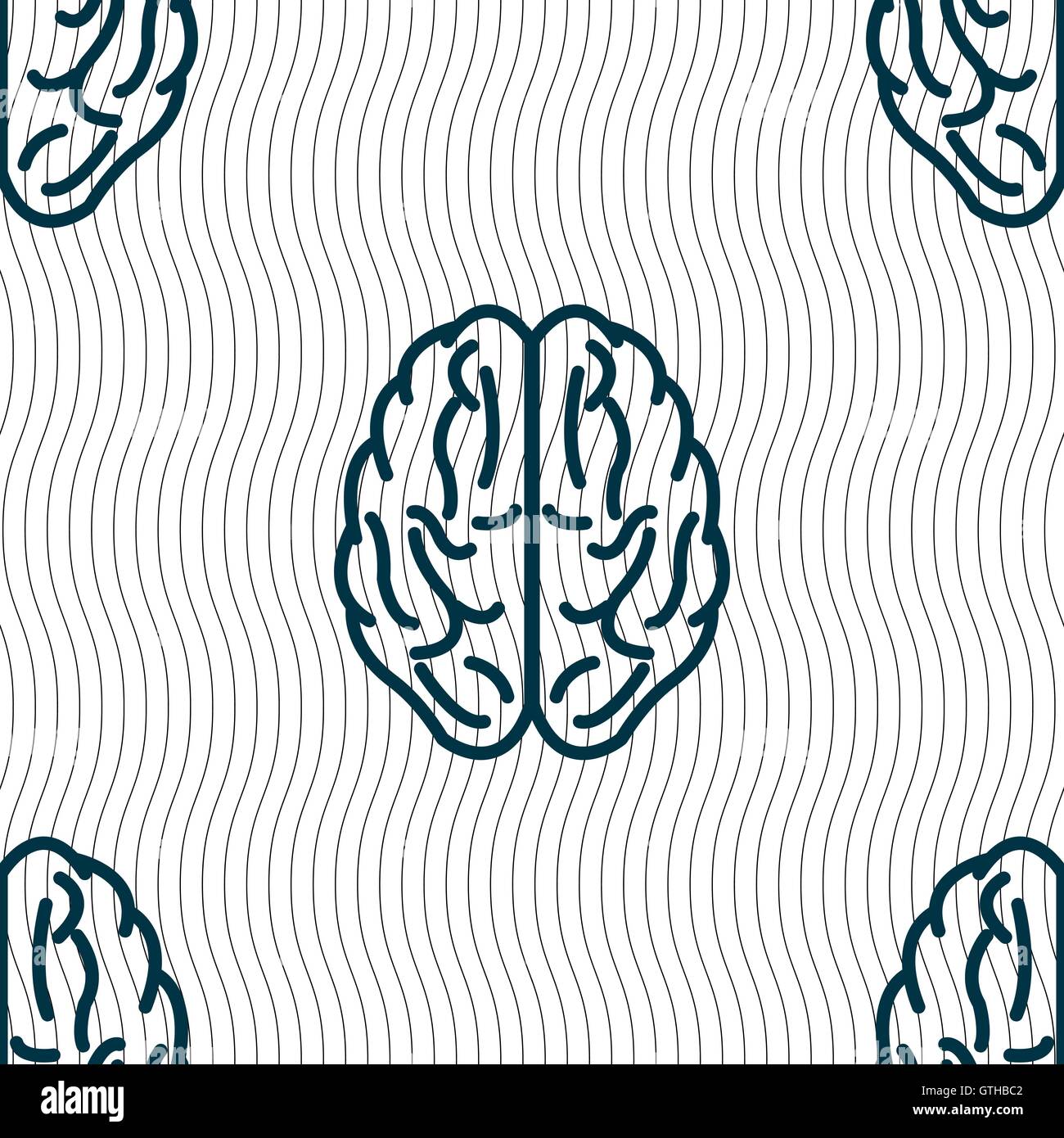 Brain sign. Seamless pattern with geometric texture. Vector Stock ...