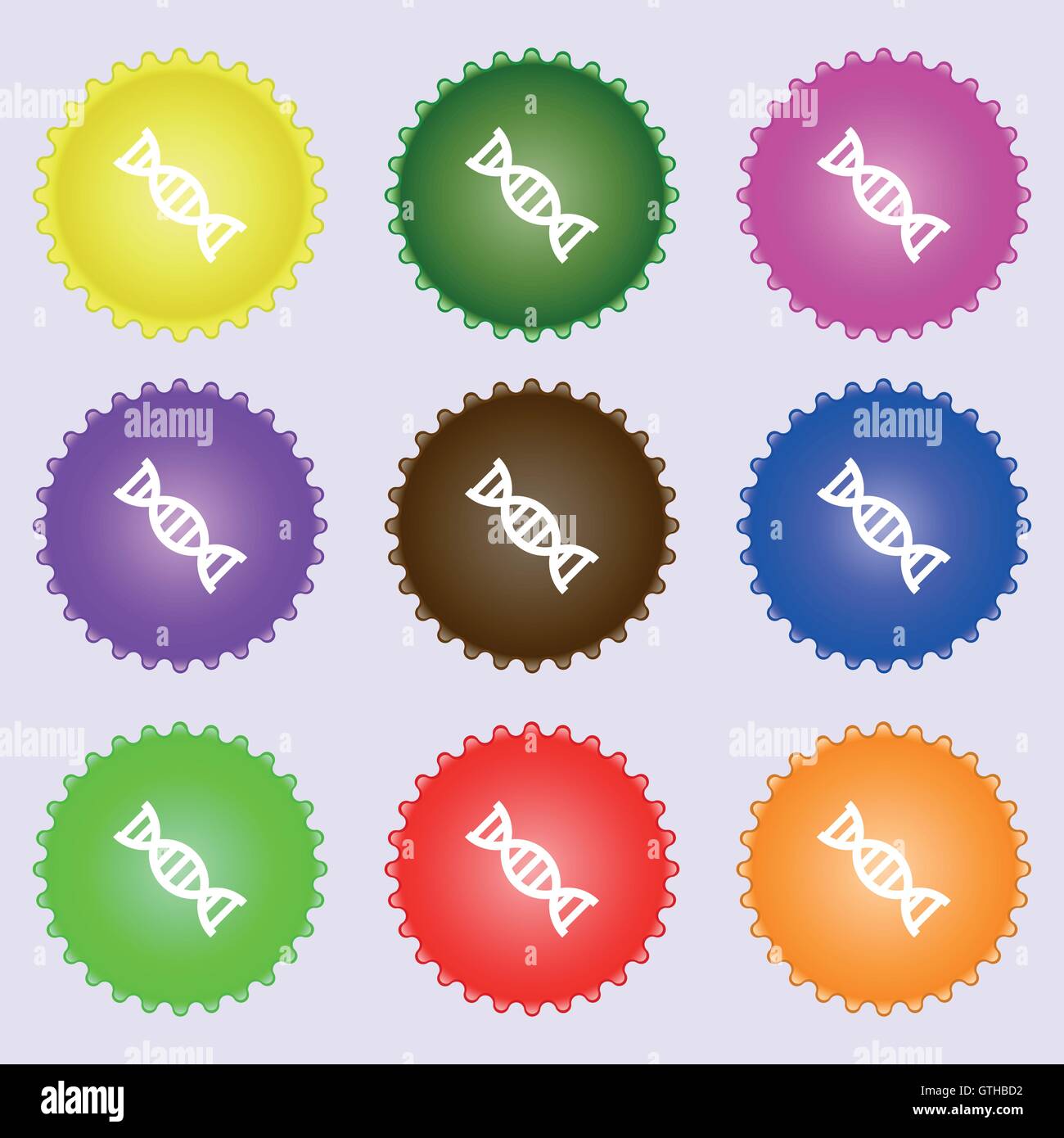 DNA icon sign. Big set of colorful, diverse, high-quality buttons ...