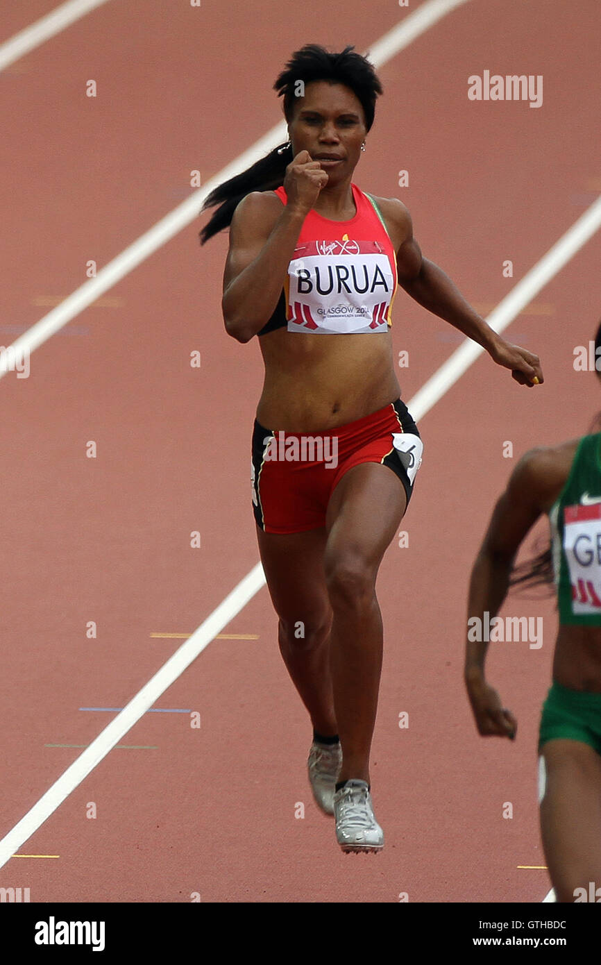 Betty BURUA of Papua New Guinea in the Athletics Women's 400m Round 1 ...