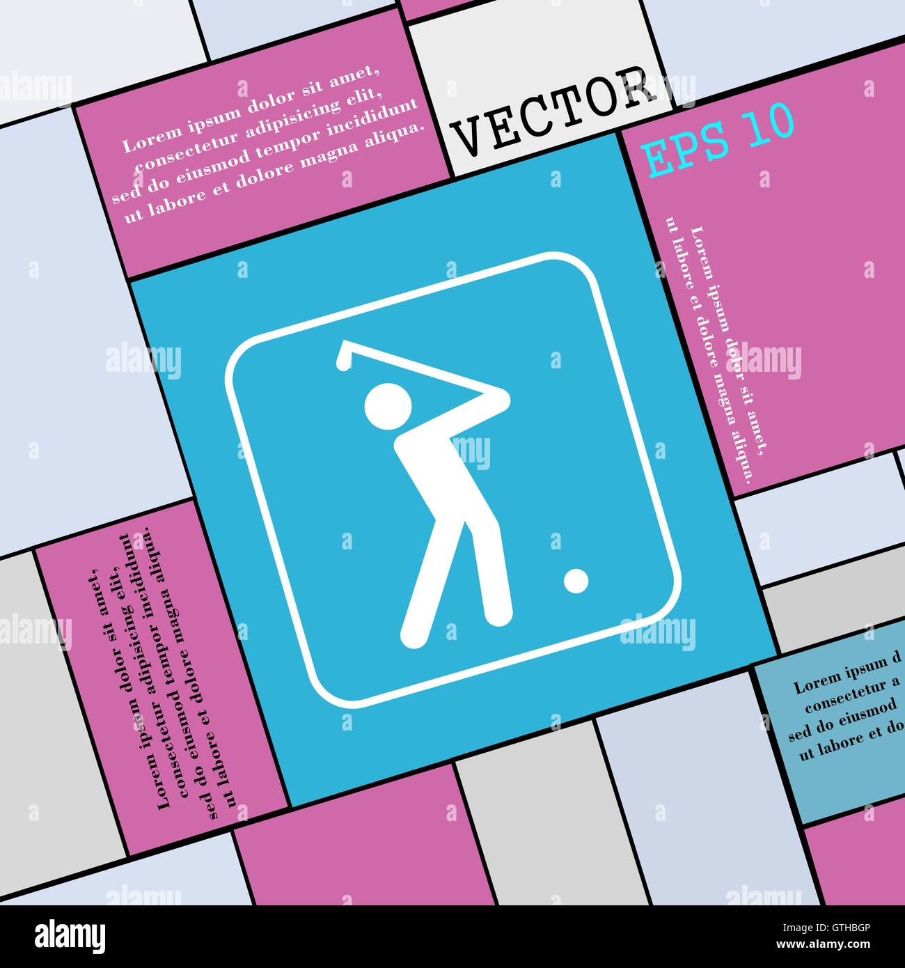 Golf icon sign. Modern flat style for your design. Vector Stock Vector ...
