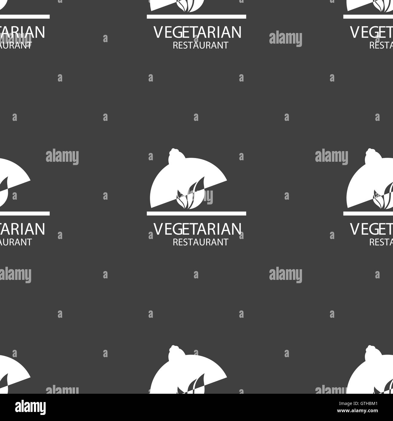 vegetarian restaurant sign. Seamless pattern on a gray background ...