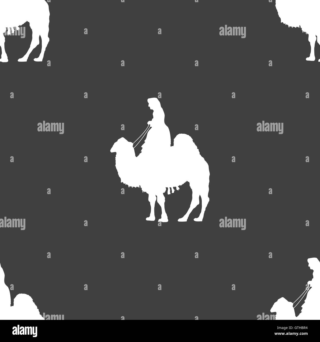 Camel sign. Seamless pattern on a gray background. Vector Stock Vector ...
