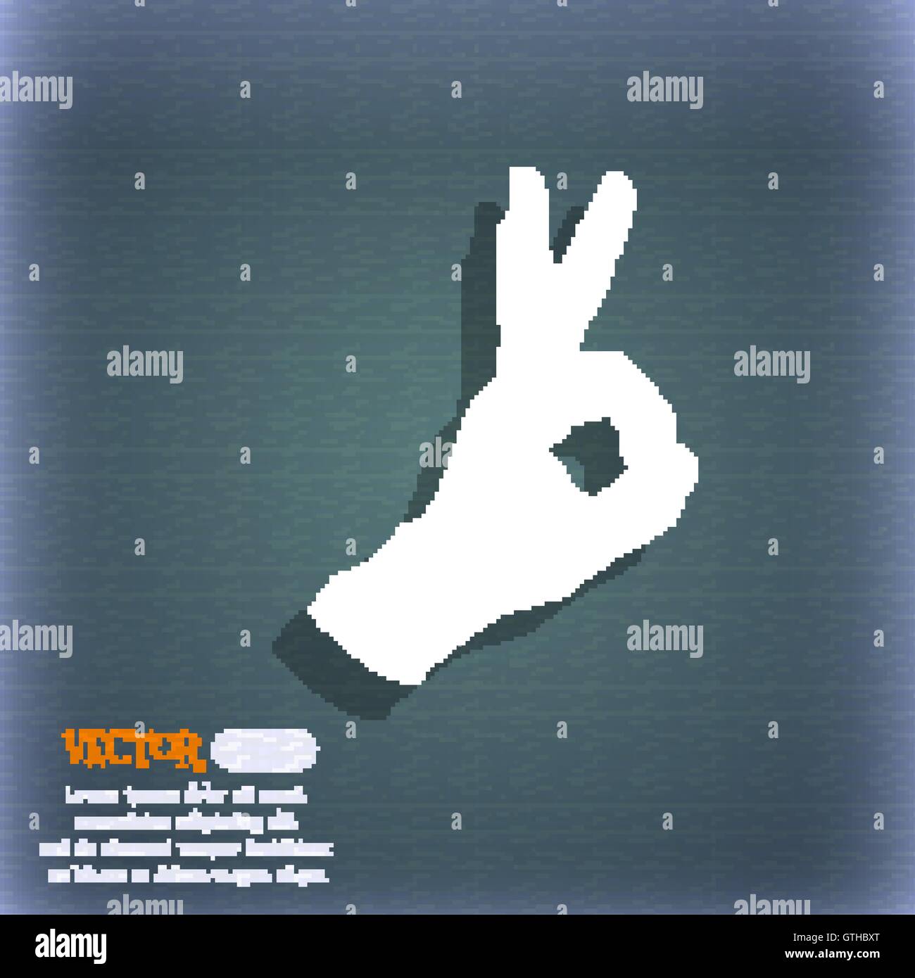 Approval gesture shadow Stock Vector Images - Alamy