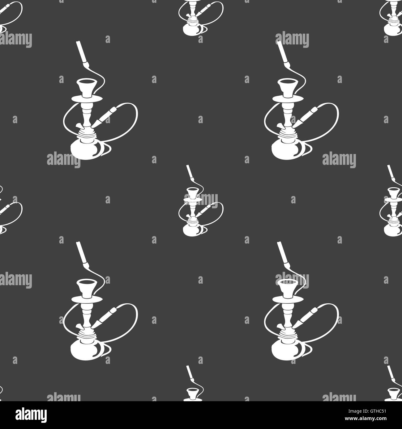 Hookah sign. Seamless pattern on a gray background. Vector Stock Vector ...