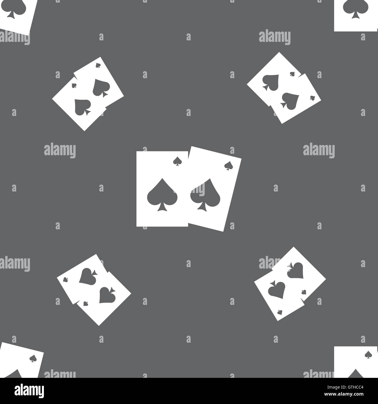 game cards icon sign. Seamless pattern on a gray background. Vector ...