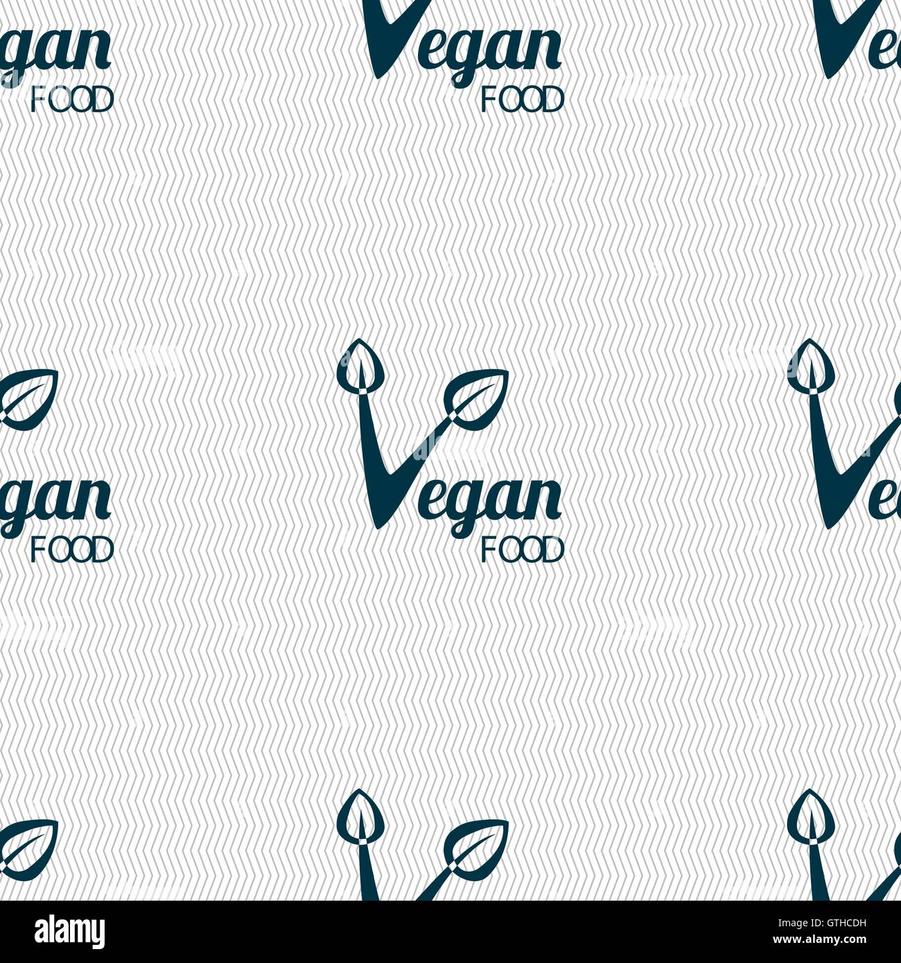 Vegan food graphic design sign. Seamless pattern with geometric texture ...