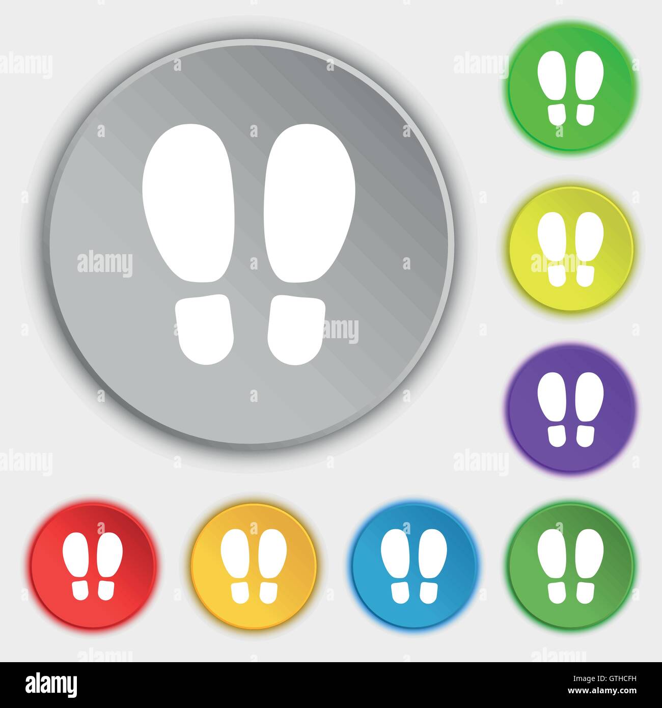 Food step Icon sign. Symbol on eight flat buttons. Vector Stock Vector ...