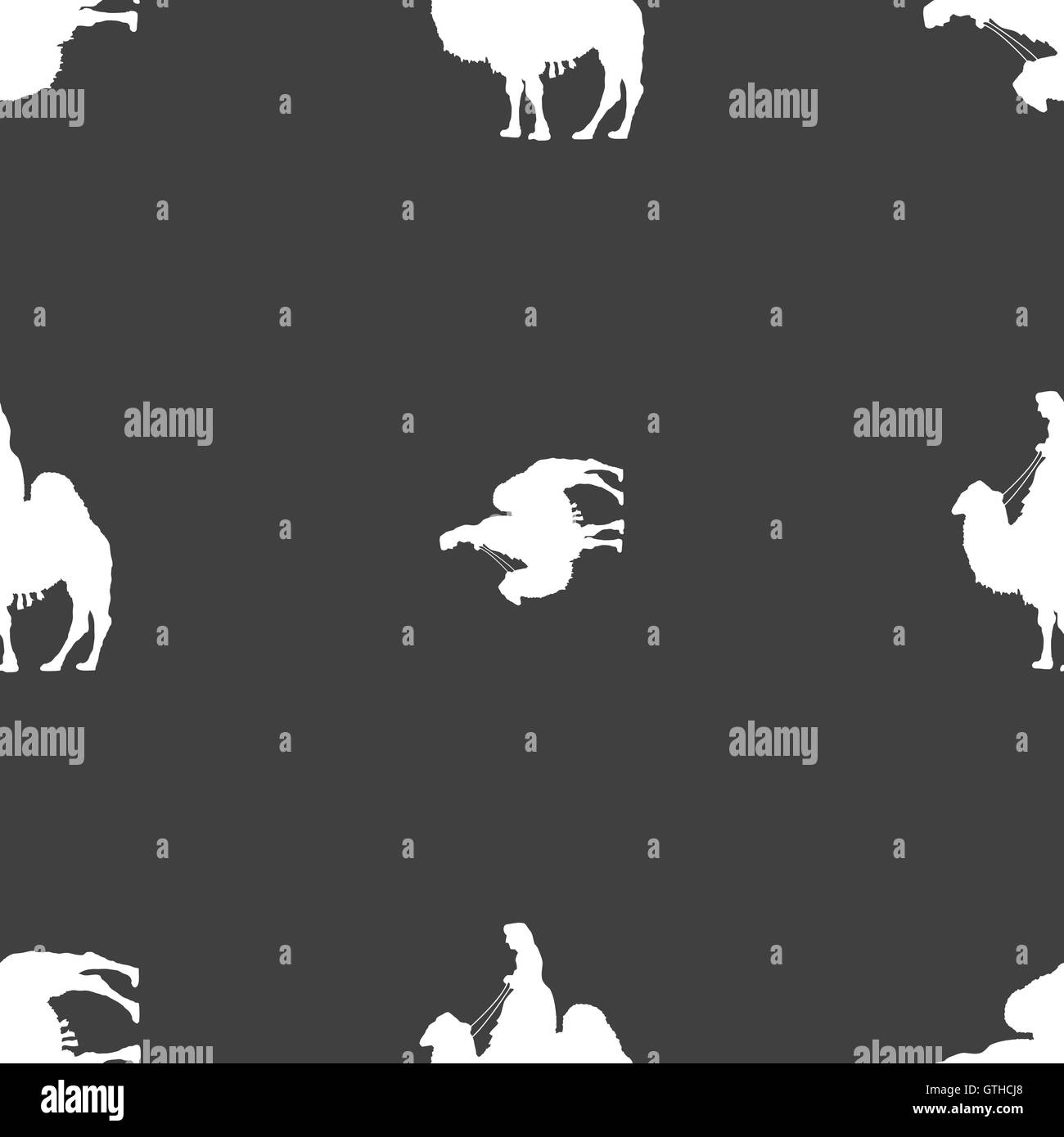 Camel sign. Seamless pattern on a gray background. Vector Stock Vector ...