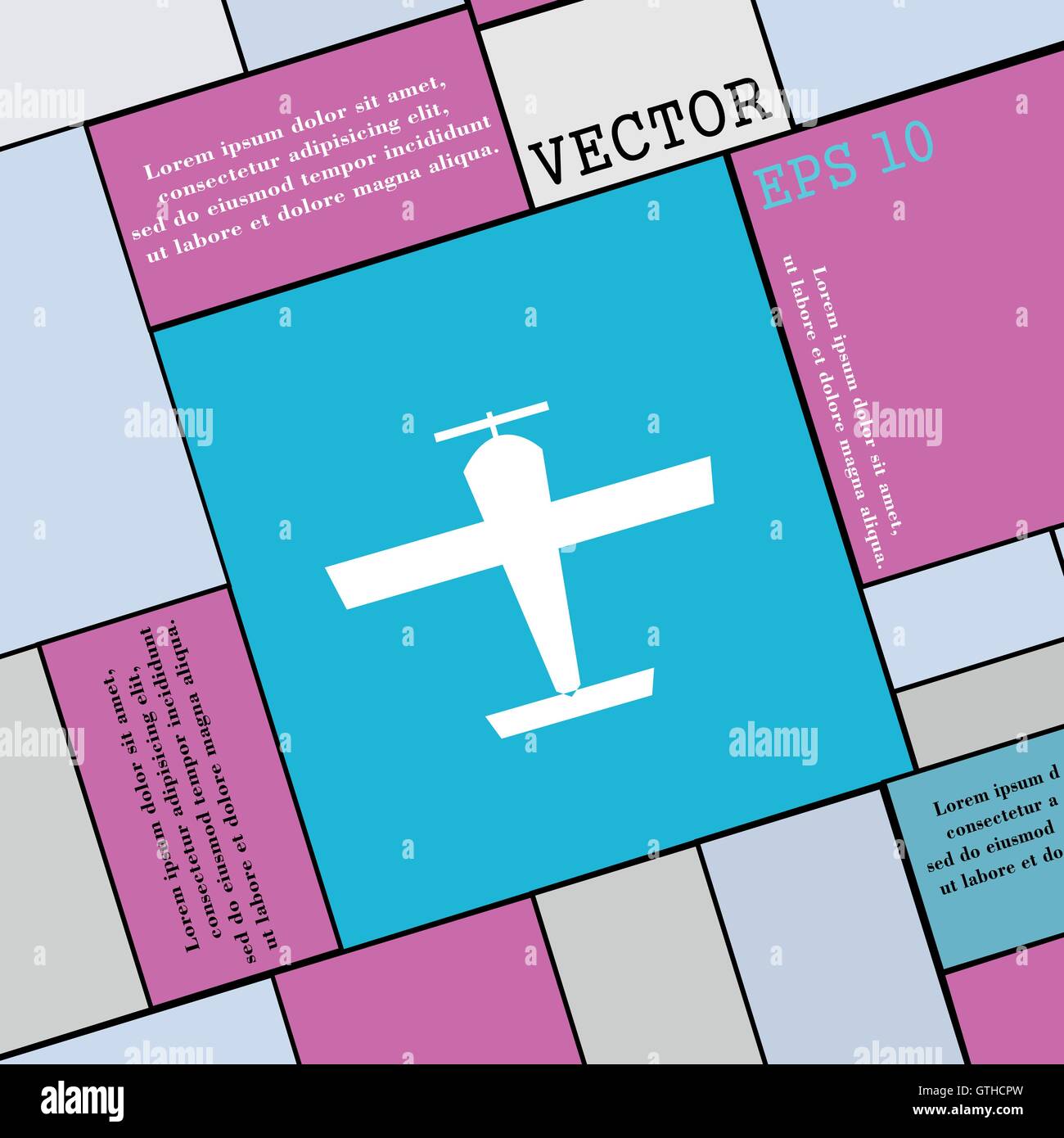 Plane icon sign. Modern flat style for your design. Vector Stock Vector ...