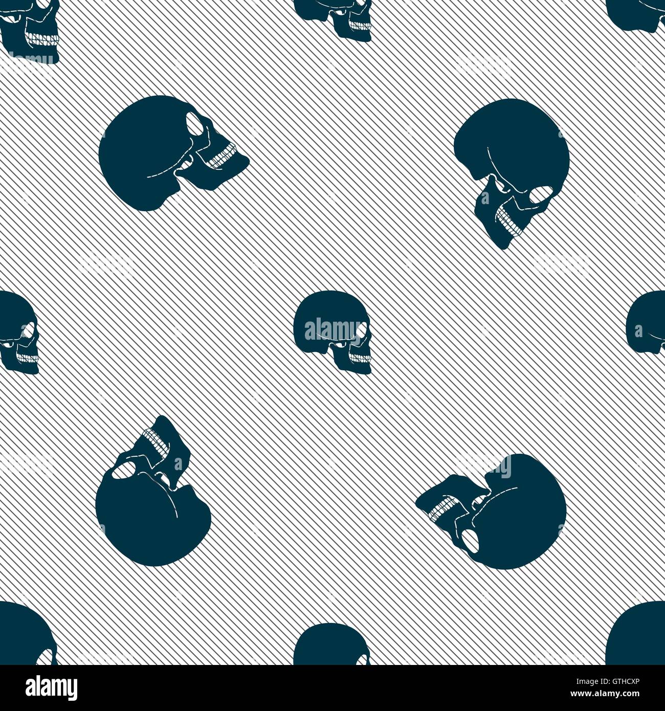 Skull sign. Seamless pattern with geometric texture. Vector Stock ...