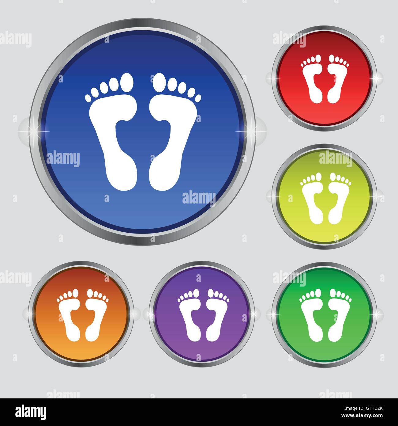 Food step Icon sign. Round symbol on bright colourful buttons. Vector ...