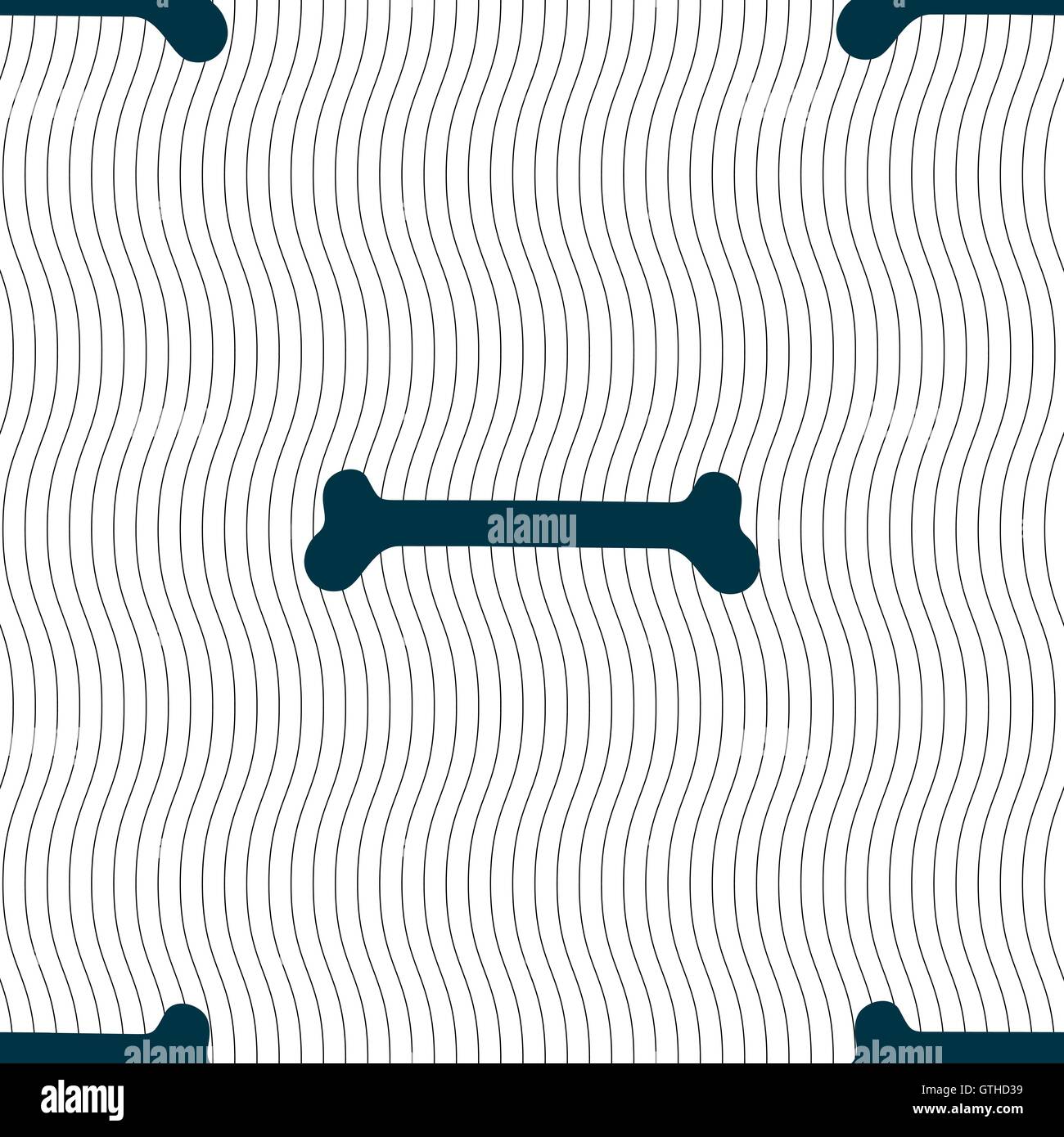 Dog bone sign. Seamless pattern with geometric texture. Vector Stock ...