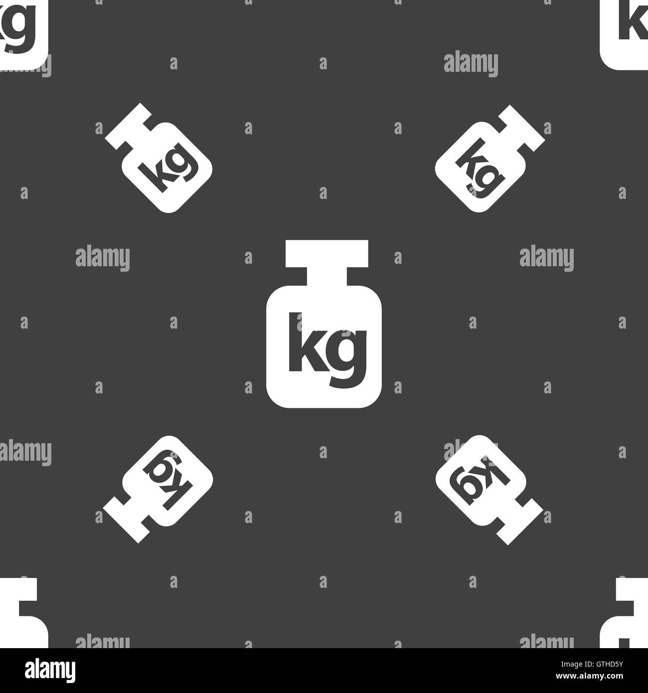 Weight sign. Seamless pattern on a gray background. Vector Stock Vector ...