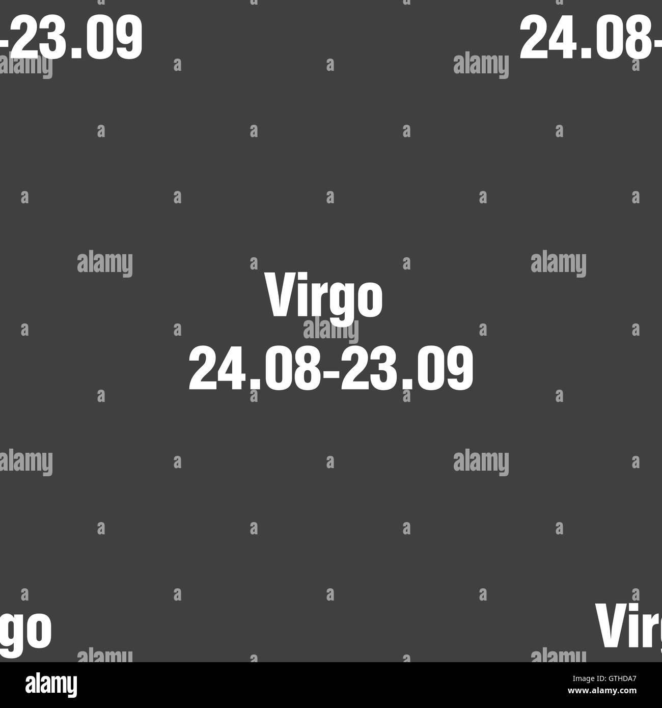 Virgo sign. Seamless pattern on a gray background. Vector Stock Vector ...