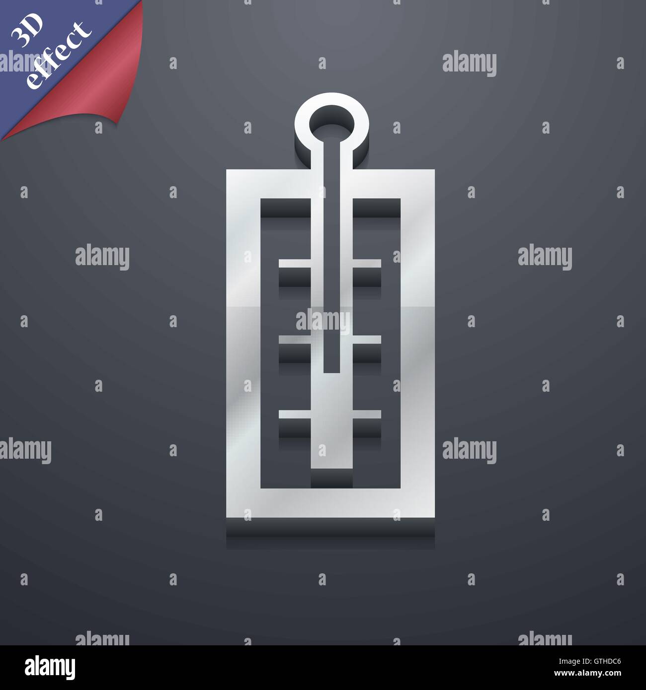 Thermometer icon symbol. 3D style. Trendy, modern design with space for ...