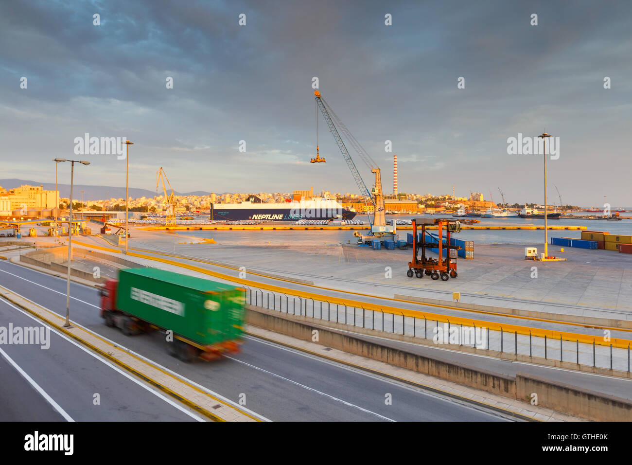 Piraeus container terminal hi-res stock photography and images - Alamy