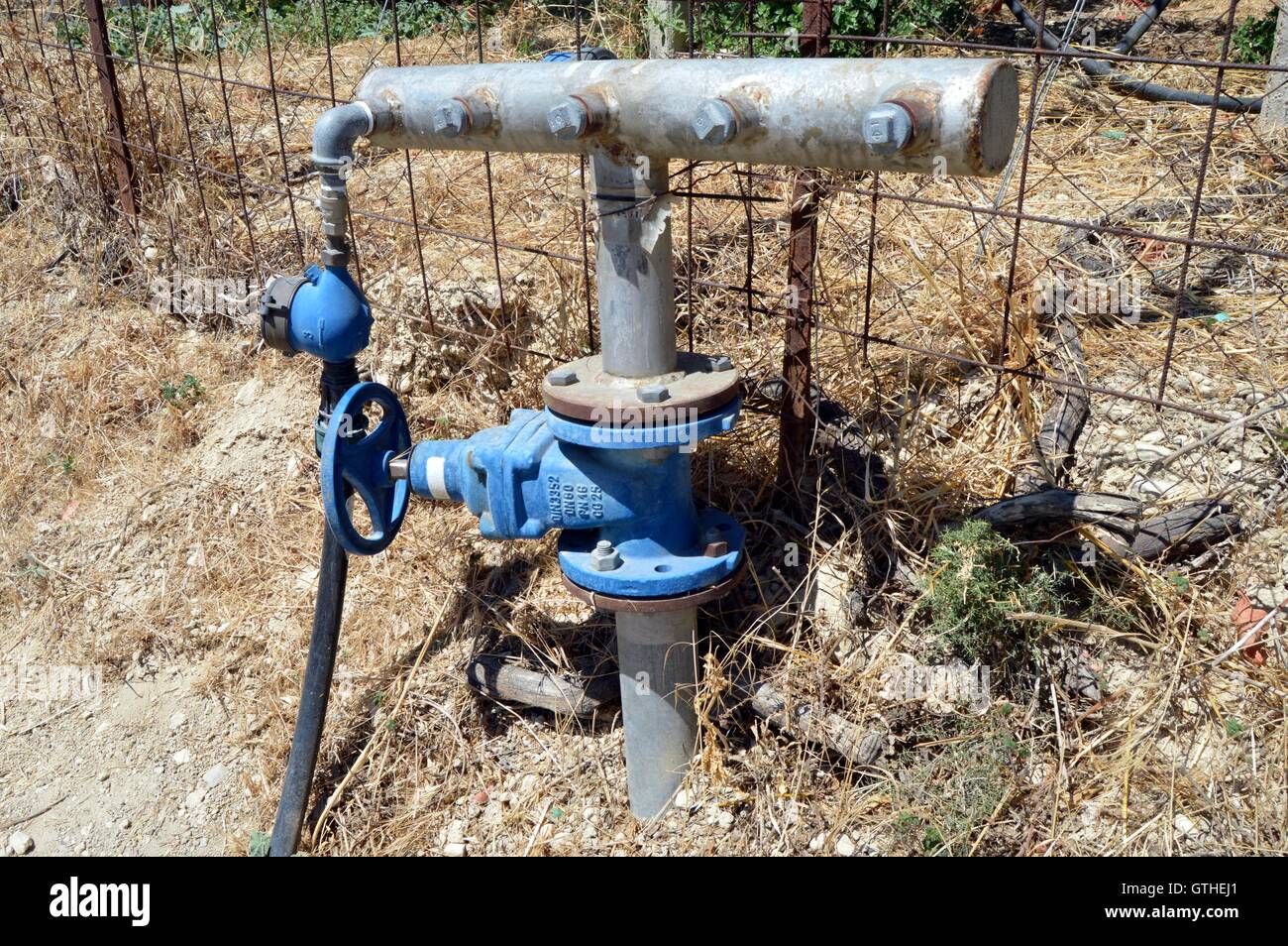 A join of water for the irrigation of the cultures Stock Photo - Alamy