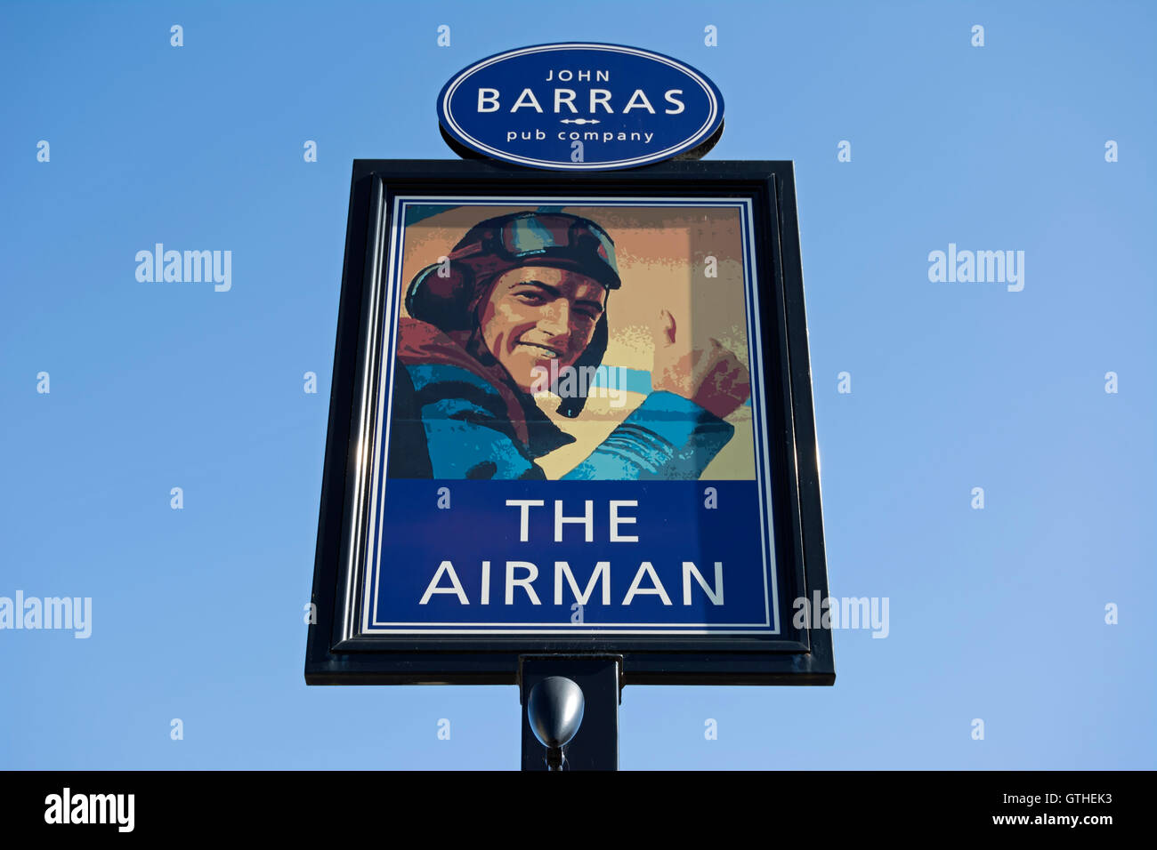 pub sign for the airman, near heathroww airport in feltham, middlesex ...