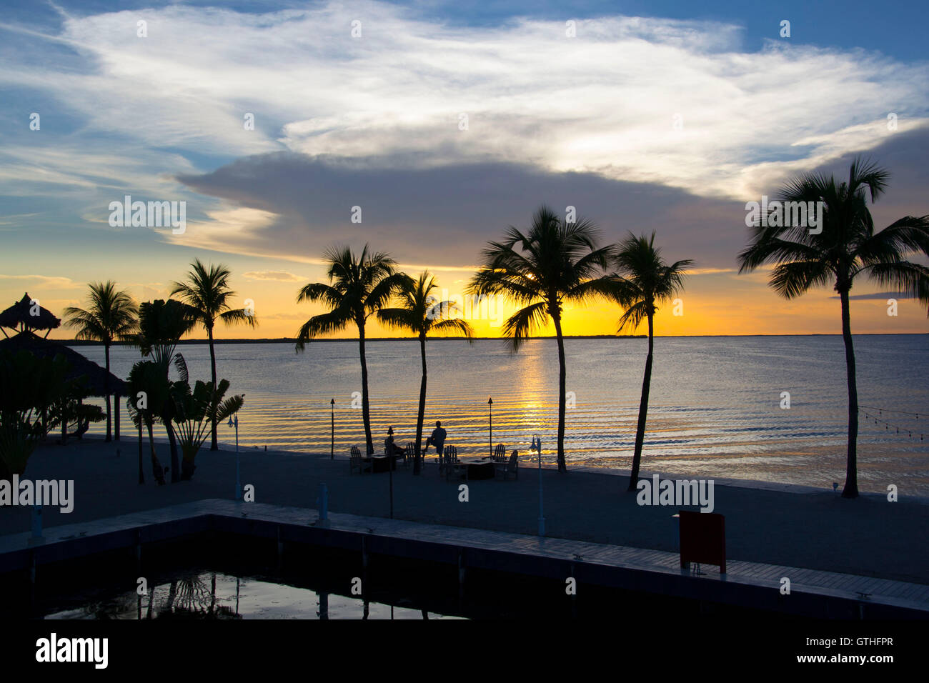 sunset on key largo Stock Photo - Alamy