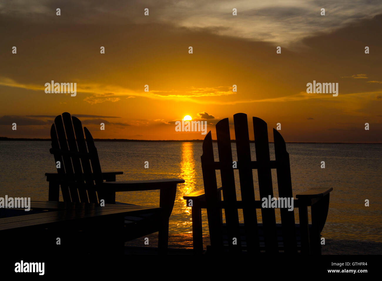 sunset on key largo Stock Photo - Alamy
