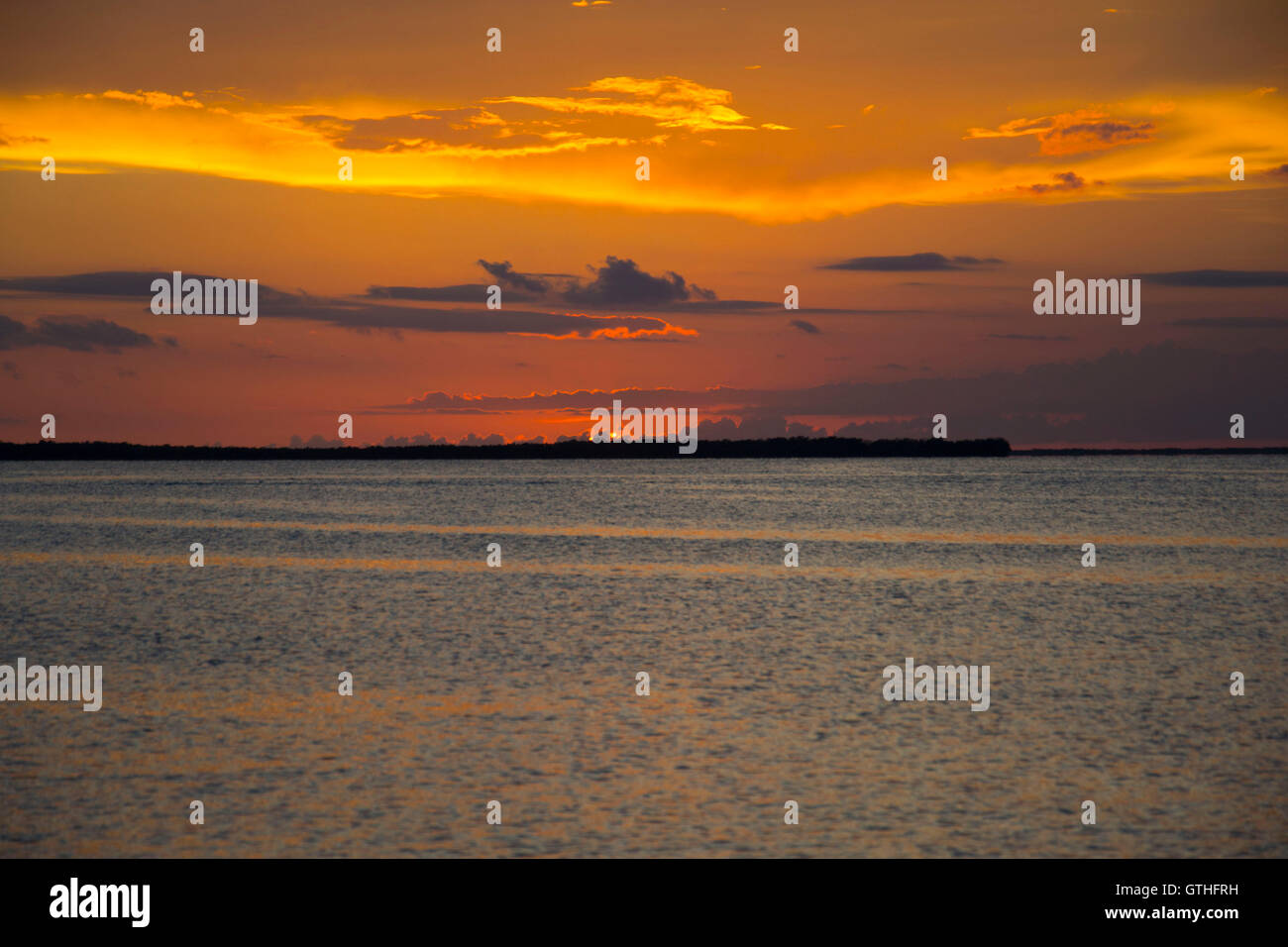 sunset on key largo Stock Photo - Alamy