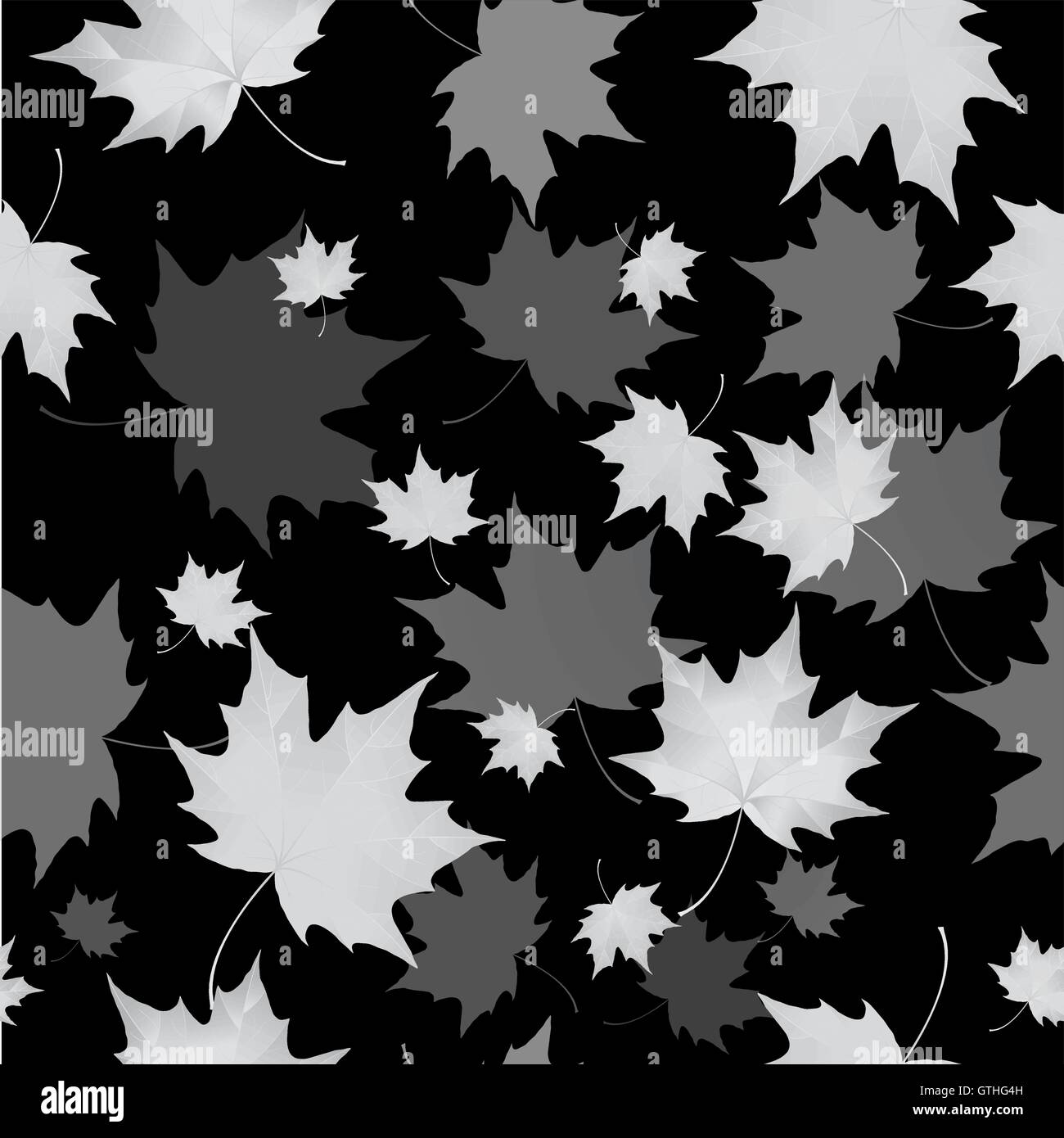 Seamless background pattern of autumn leaves. Falling , grief and ...