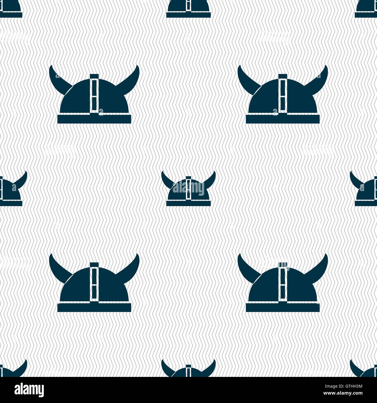viking helmet icon sign. Seamless pattern with geometric texture ...