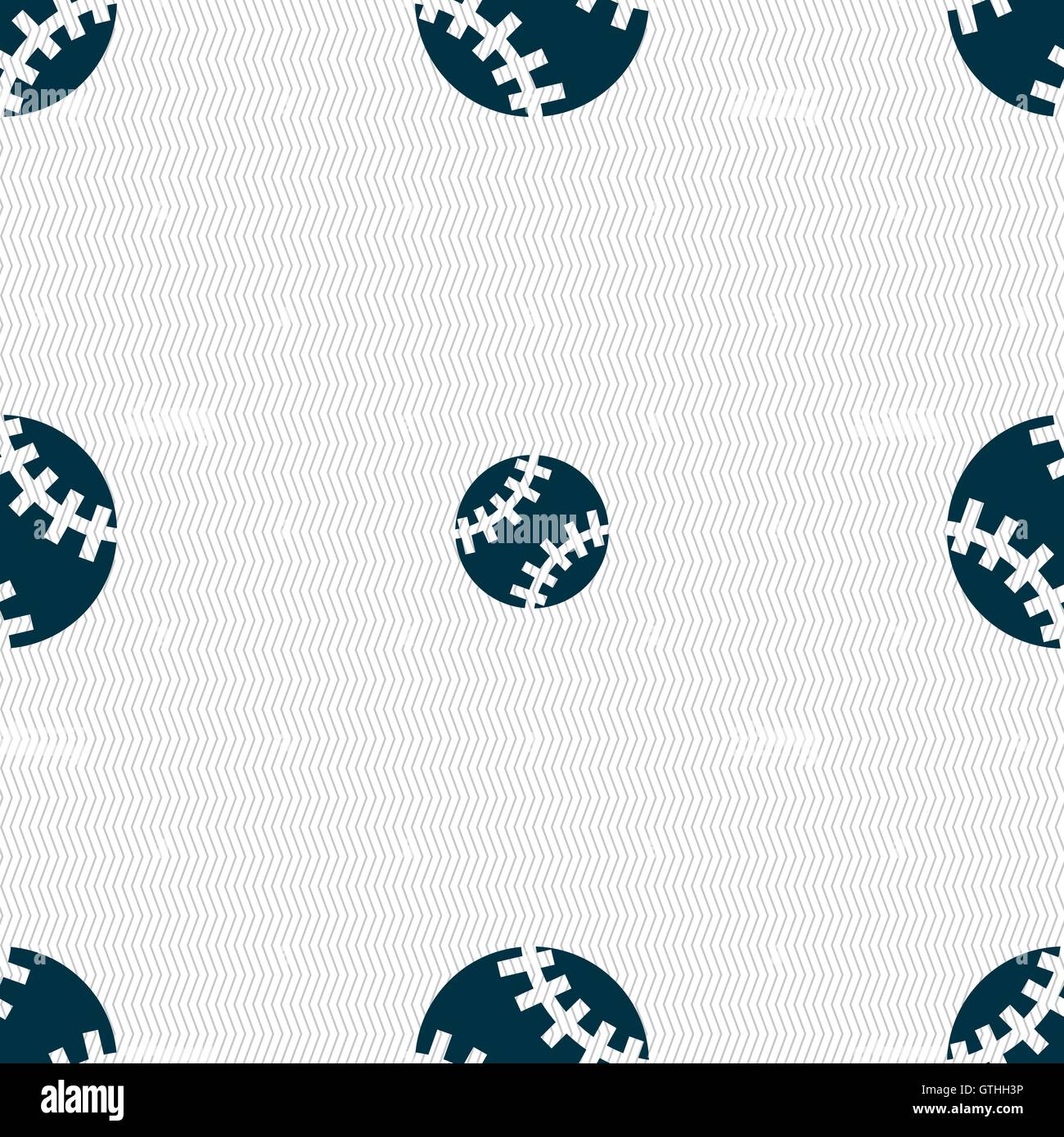tennis ball icon sign. Seamless pattern with geometric texture. Vector ...