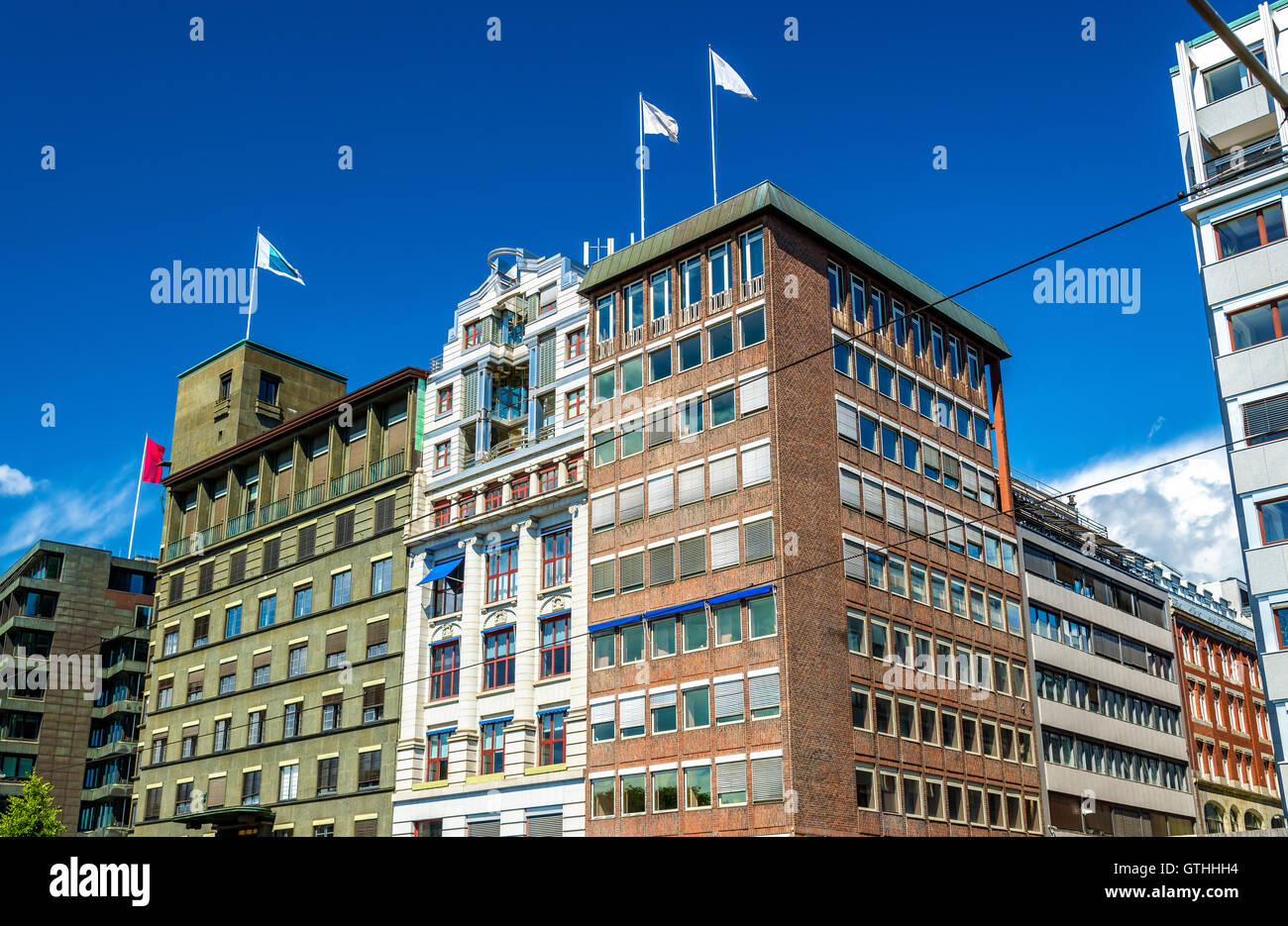 Buildings in the city centre of Oslo, the Capital of Norway Stock Photo ...