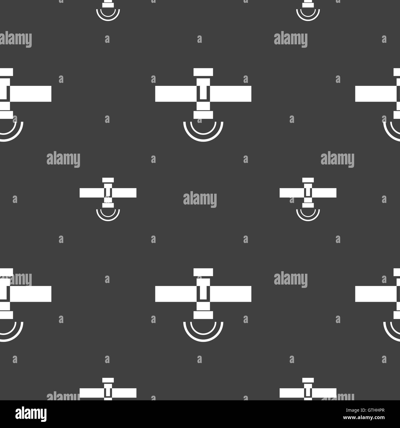 Satellite white flat icons Black and White Stock Photos & Images - Alamy