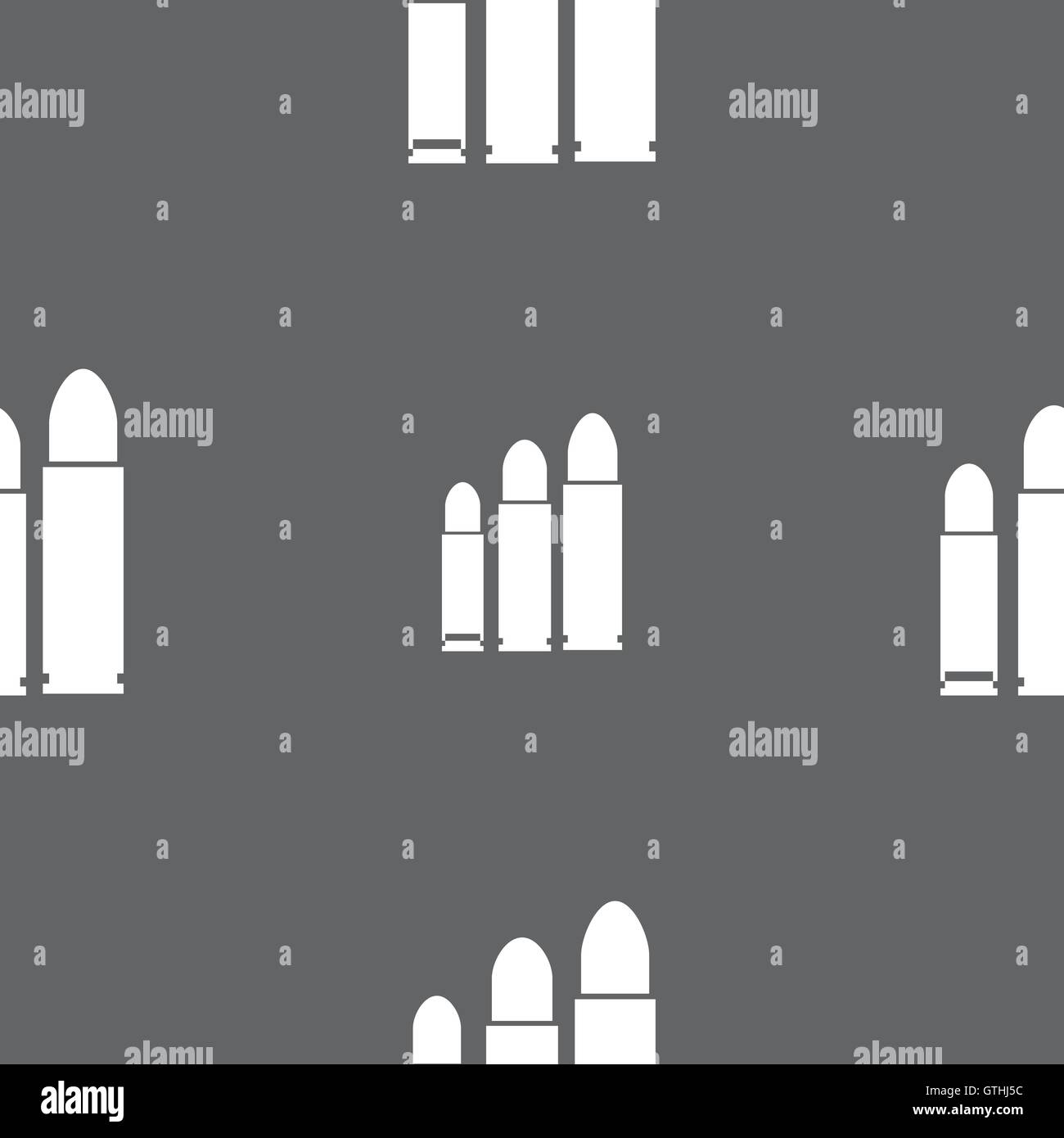 bullet Icon sign. Seamless pattern on a gray background. Vector Stock ...