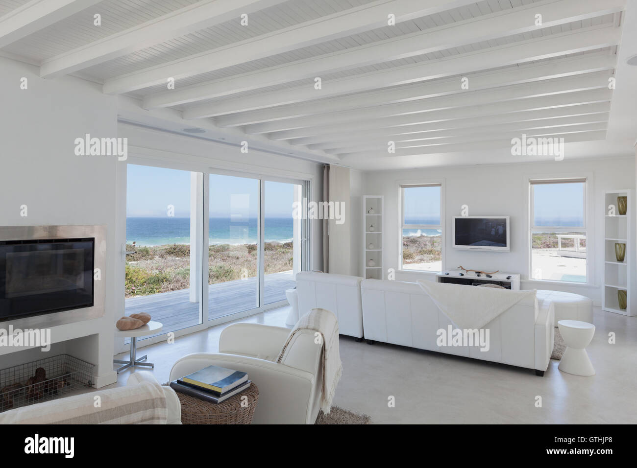 Beach White Wood Ceiling 45+ Amazing White Wood Beams Ceiling Ideas