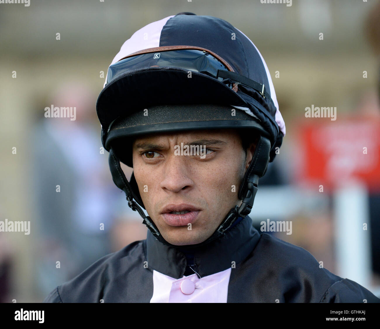 Jockey Sean Levey in the parade ring during day three of the 2016 ...