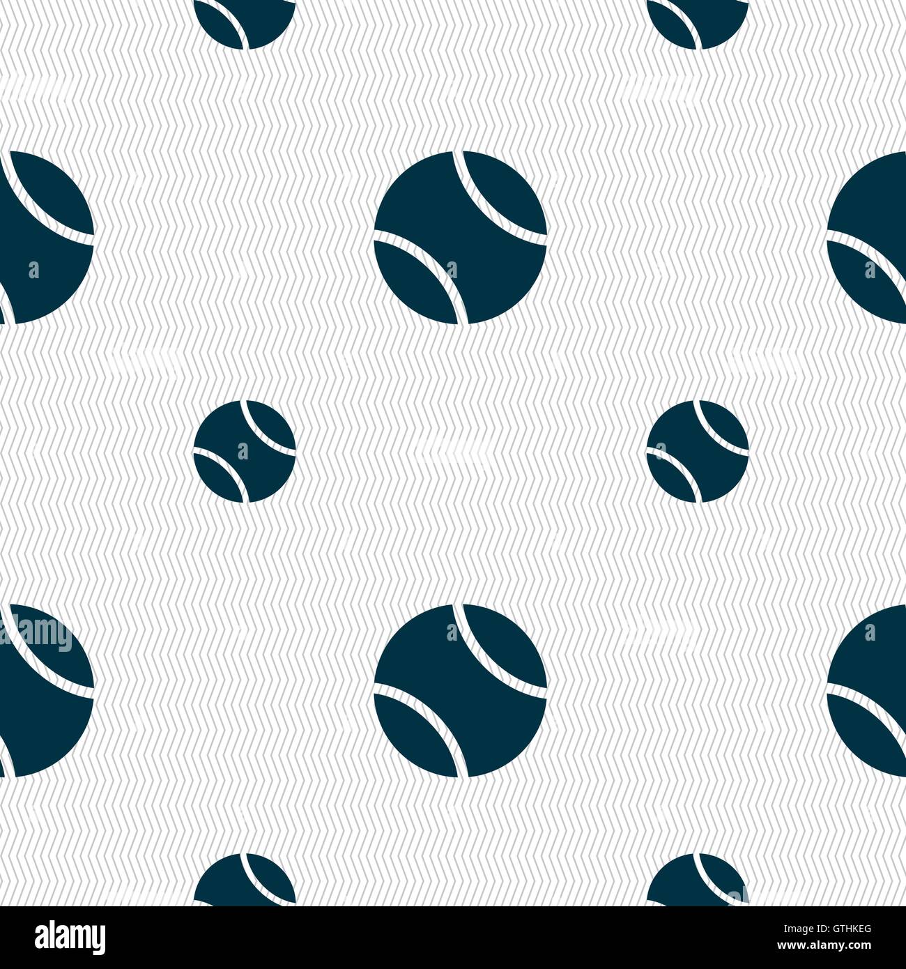 tennis ball icon sign. Seamless pattern with geometric texture. Vector ...