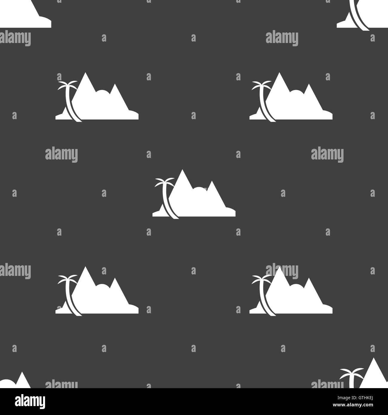 Mirage icon sign. Seamless pattern on a gray background. Vector Stock ...