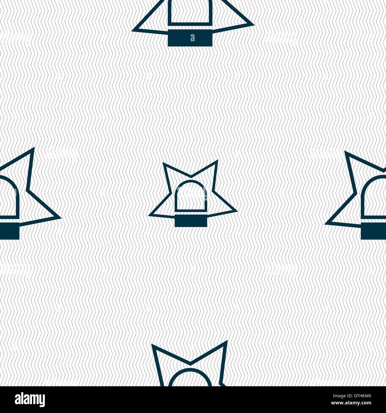 Police single icon sign. Seamless pattern with geometric texture ...