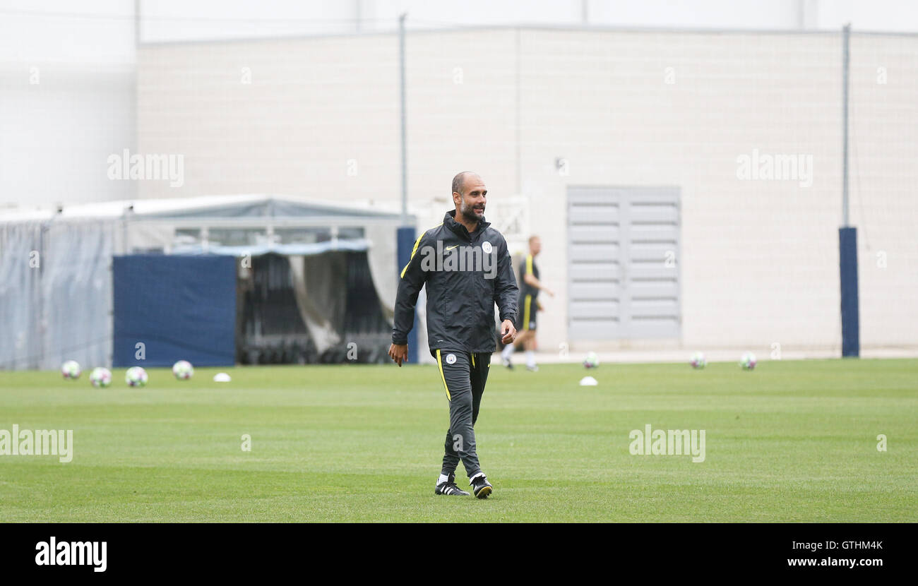 Pep Guardiola in training Stock Photo - Alamy