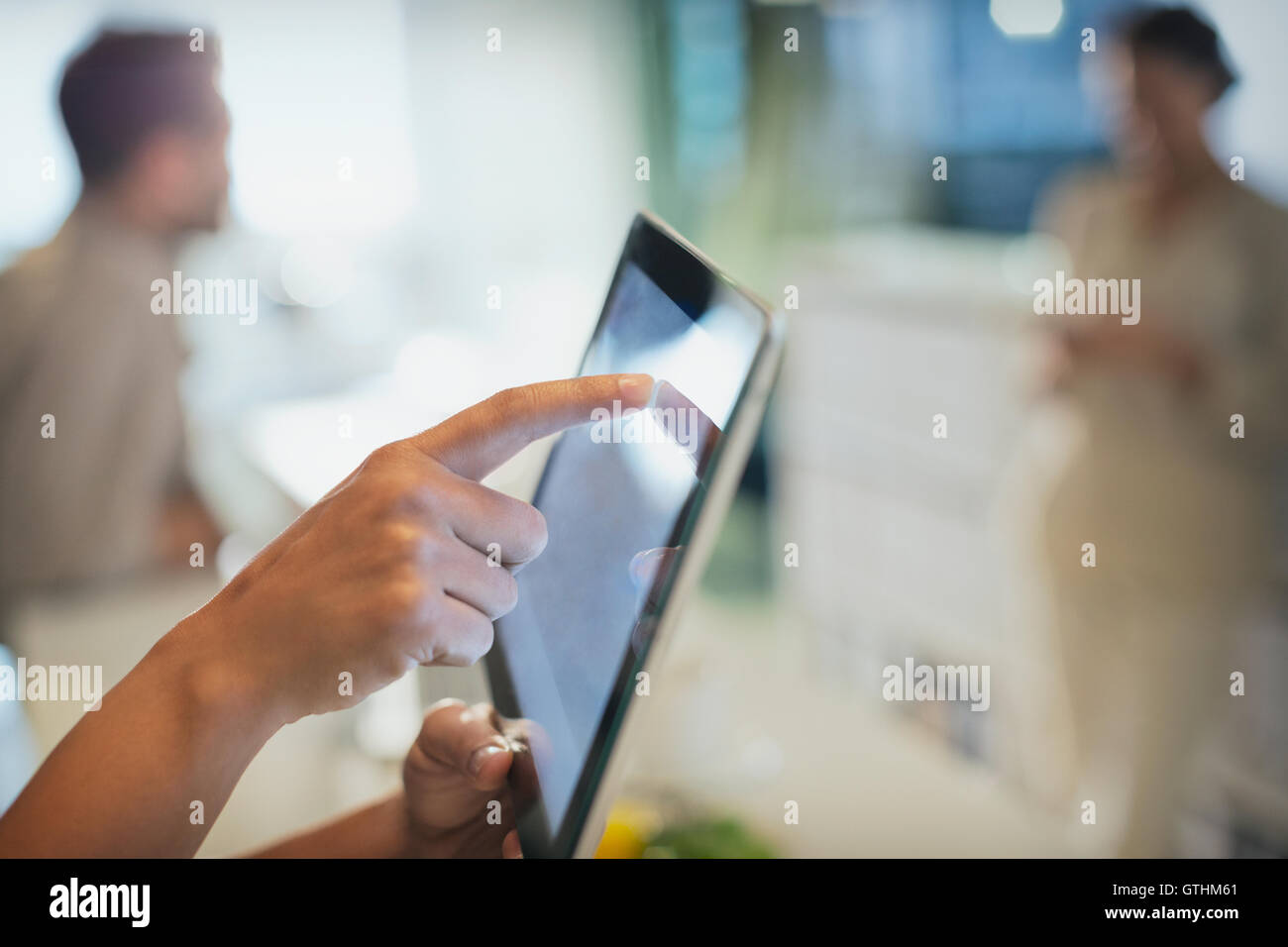 Close up businessman touching digital tablet Stock Photo - Alamy Close up businessman touching digital tablet Stock Photo - Alamy