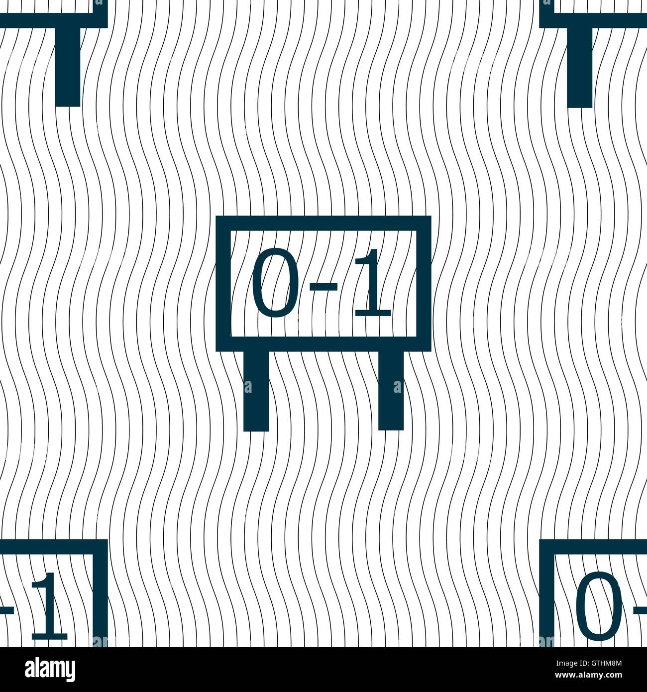 Scoreboard icon sign. Seamless pattern with geometric texture. Vector ...