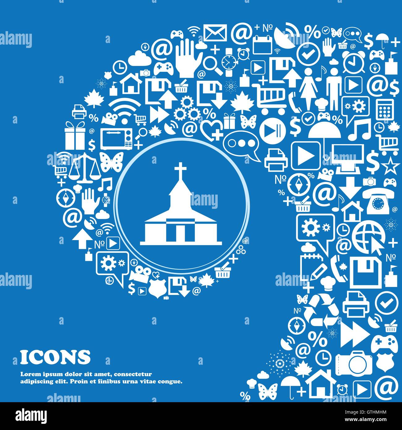 Modern church building large Stock Vector Images - Alamy