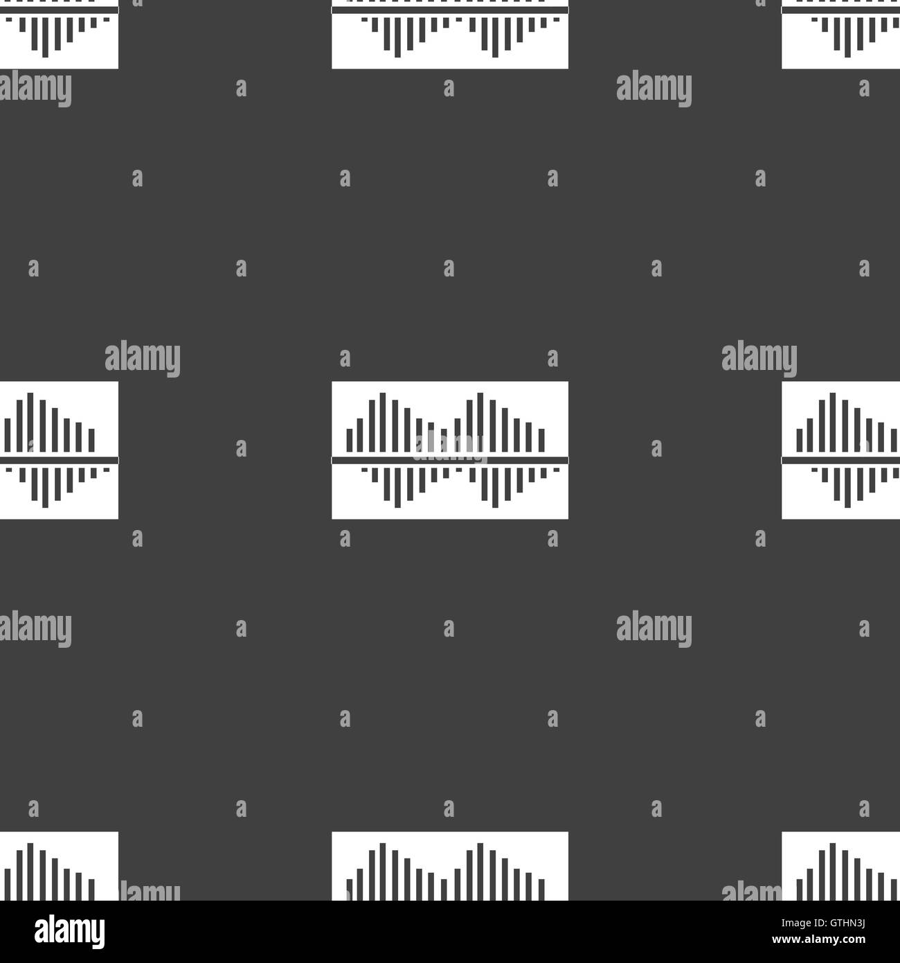 Equalizer icon sign. Seamless pattern on a gray background. Vector Stock Vector Image & Art - Alamy