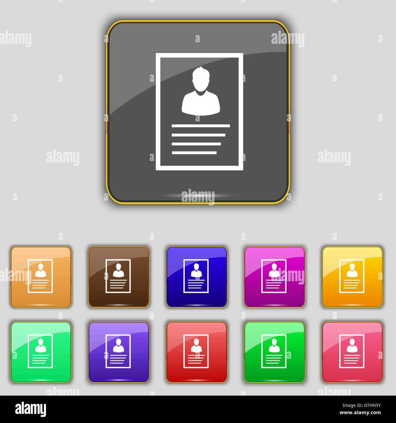 form icon sign. Set with eleven colored buttons for your site. Vector ...