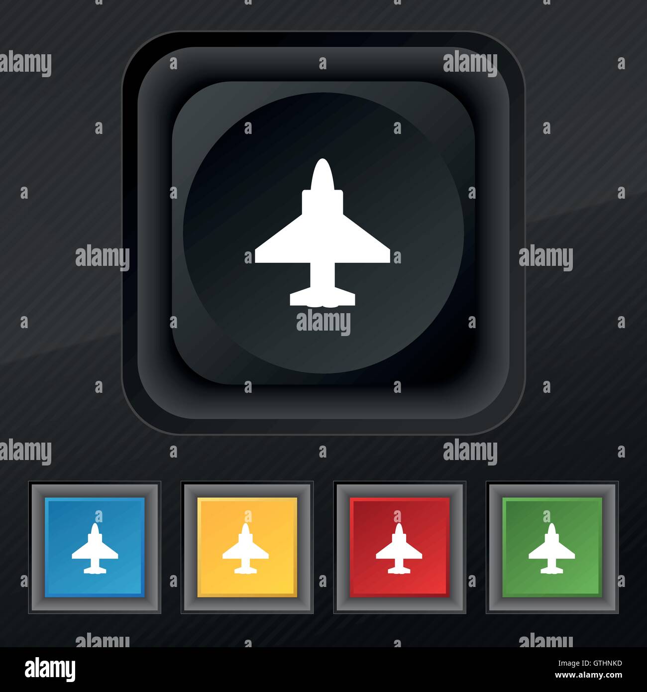 Plane landing logo Stock Vector Images - Alamy