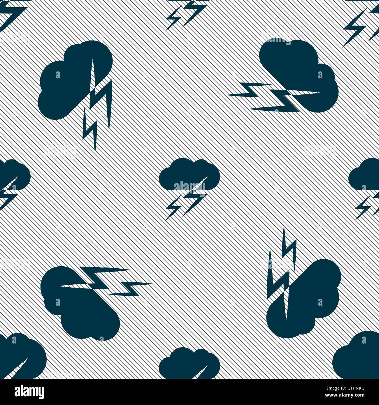 Weather icon sign. Seamless pattern with geometric texture. Vector ...