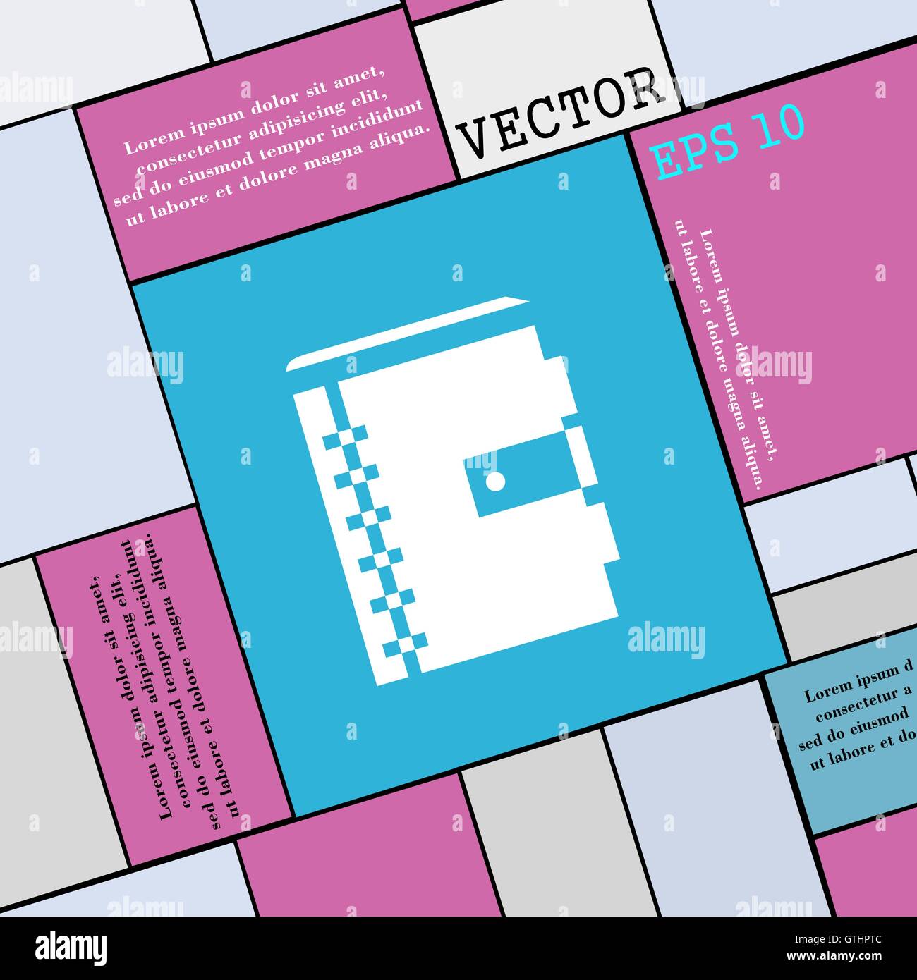 notebook icon sign. Modern flat style for your design. Vector Stock ...