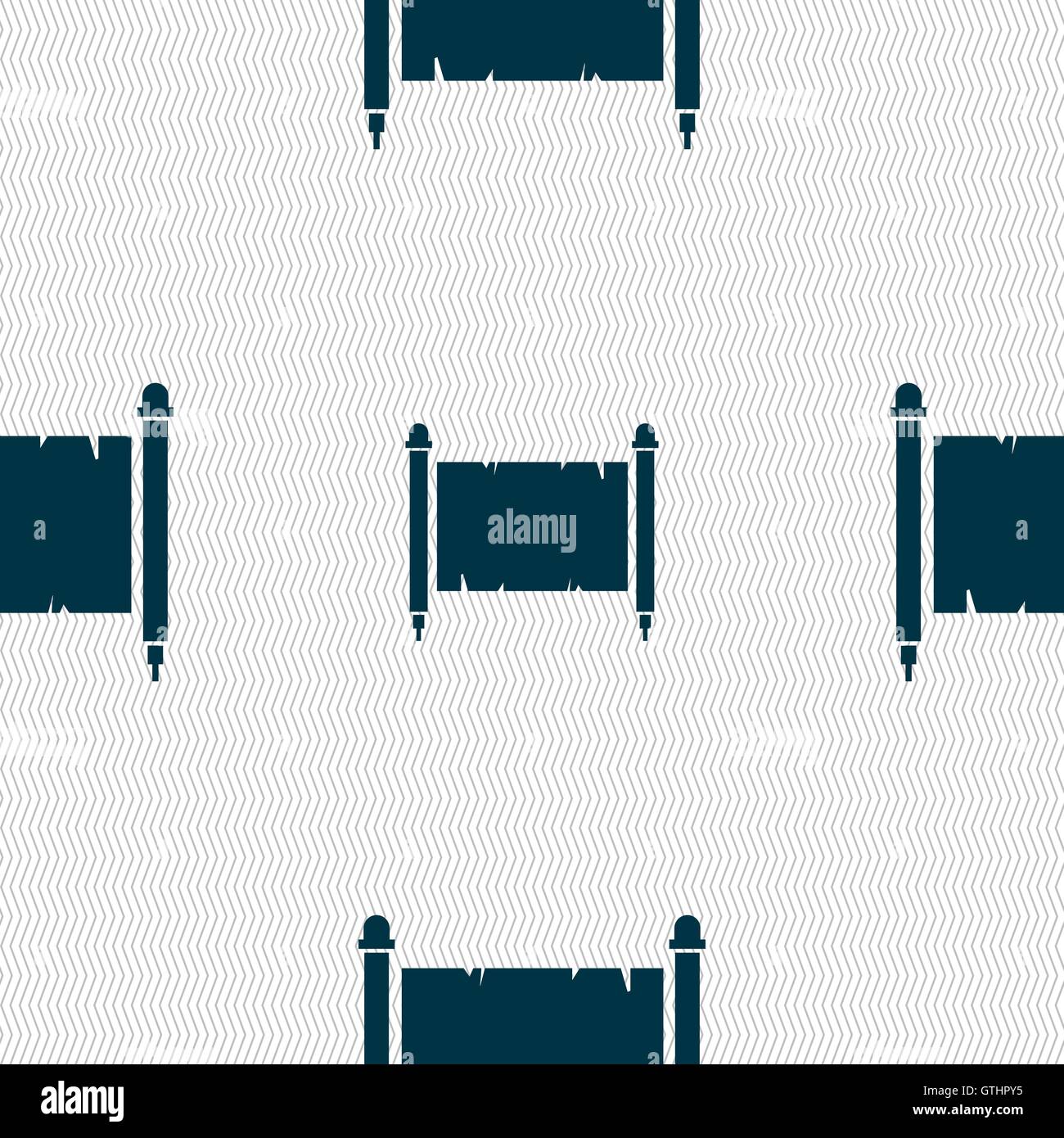 Ancient parchment sheet of paper sign. Seamless pattern with geometric ...